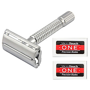 Old Fashion Double Edge Razor and 12 Stainless Razor Blade Ultimate Shaving Experience