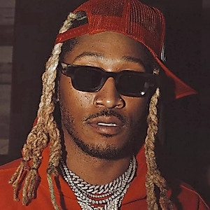 EYLRIM Thick Square Frame Sunglasses for Women Men Chunky Rectangle Polarized Sunglasses UV400 Protection(A1 Black/Grey)