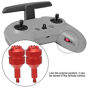 01 02 015 FPV Drone Controller Joysticks, Lightweight Aluminum Controller Joysticks Aluminium Alloy for Model Airplane Accessories for Metal Joystick Protector(red)