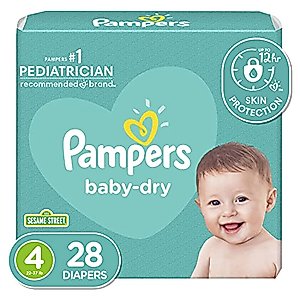 Pampers Cruisers Baby Dry Diapers, Size 4, 28 Count