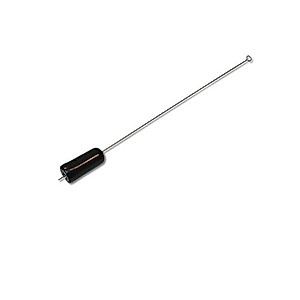 Antenna with Coaxial Connection F Connector for use with Gate receiver 8" long and a protective rubber, Silver, 8 Inch