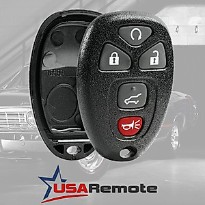Key Fob Shell fits 2007-2015 Buick Cadillac Chevy GMC Saturn Keyless Entry Remote Case & Button Pad (15913415, OUC60270)
