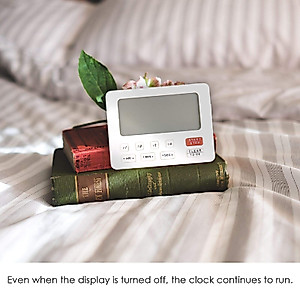 Jayron Desktop Digital Countdown Timer Kitchen Timer Stopwatch,Counting,Magnetic Hanging Hole Loud Alarm for Wedding Retired lab Homework Exercise Sports Fitness Work Cooking(White)