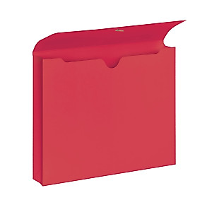 Smead Colored Expanding File Wallet with Flap and Cord Closure, 2" Expansion, Letter Size, Red, 10 per Box (77205)
