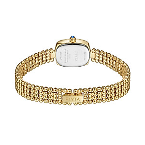 FIYTA Small Gold Watch Series Women's Watch, Rectangular Case, Adjustable Stainless Steel Bracelet, Wrapped by Stylish Gift Box, Elegant Present Watch for Women