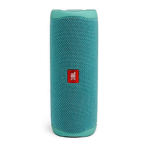 JBL Flip 5 Waterproof Portable Wireless Bluetooth Speaker Bundle with divvi! Protective Hardshell Case - Teal