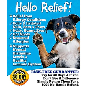Well Loved Dog Allergy Chews - Dog Allergy Relief, Made in USA, Vet Developed, Hot Spot Treatment for Dogs, Dog Itch Relief, Anti Itch for Dogs, Dog Vitamins, Dog Skin Allergies Treatment, 120 Count