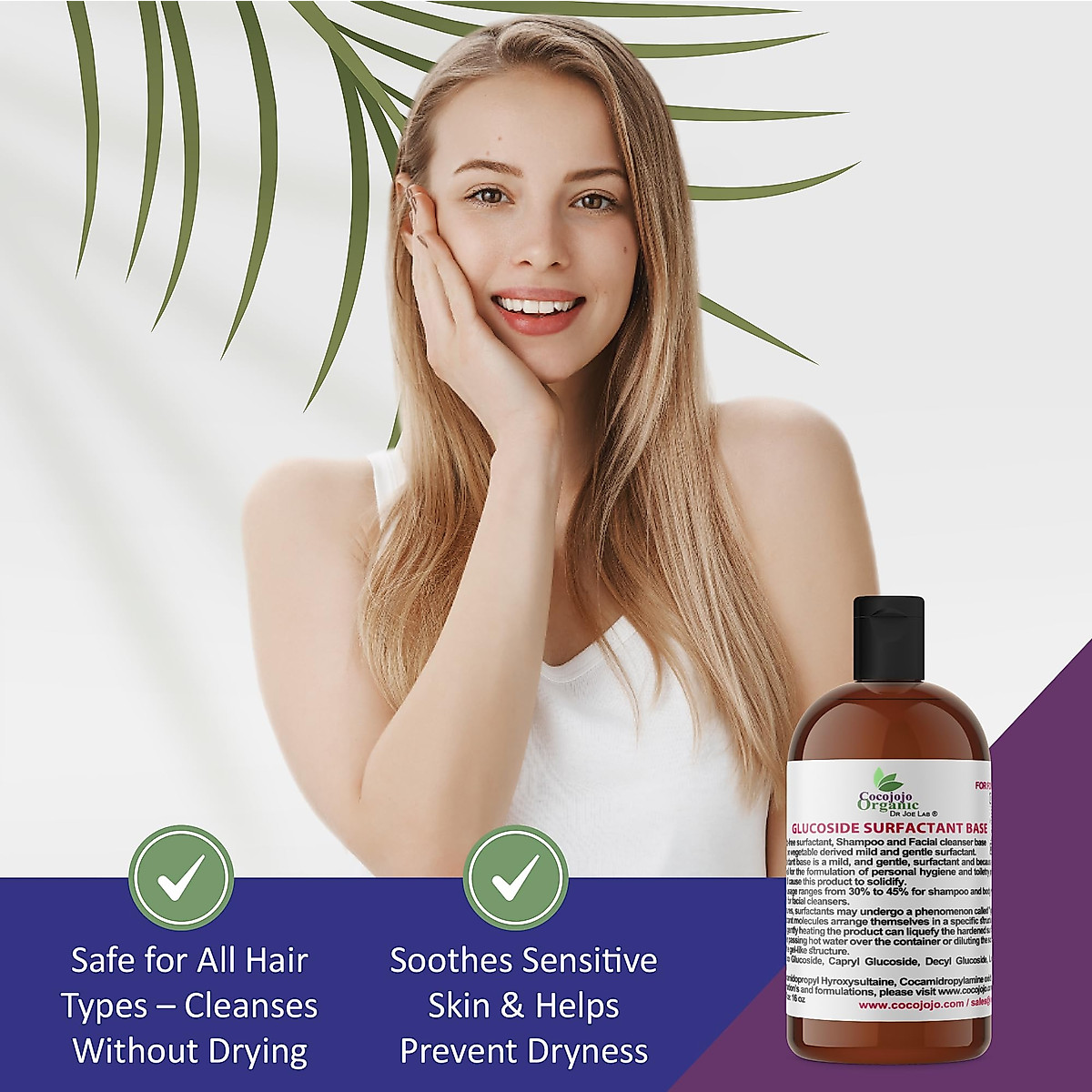 Dr Joe Lab Lauryl Glucoside Natural Surfactant - Surfactants for Soap Making, Lauryl Glucoside, DIY Shower Gel, Skin Care, Body and Face Wash, Plant Derived, Natural - 16 Oz