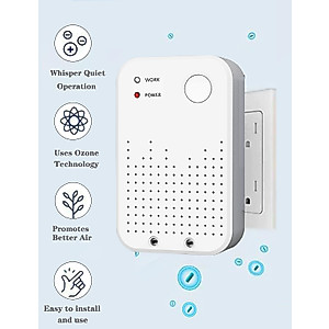Plug in Air Purifier,AVALEDAY Litter Deodorizer Mini Ozone Generator Air Freshener Purify Odor from Pets Litter Box Smoke Toilet for Home Pet House Bathroom Kitchen Bedroom