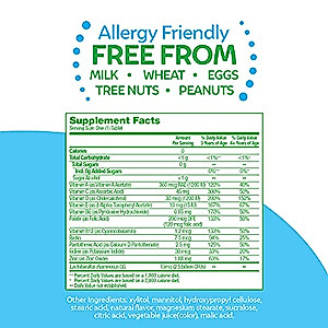 Culturelle Kids Complete Chewable Multivitamin + Probiotic For Kids, Ages 3+, 50 Count, Digestive Health, Oral Health & Immune Support - With 11 Vitamins & Minerals, including Vitamin C, D3 & Zinc