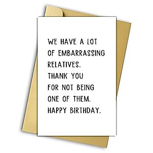 Hilarious Happy Birthday Gifts for Cousin,Joke Bday Card for Sister,Relatives Bday Card,Cute Birthday Card for Brother,Birthday Merchandise Aunty Uncle…
