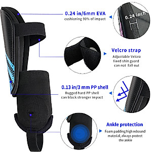 newox Soccer Shin Guards Kids Youth - Shin Pads Protection Boys Shin Guards Soccer Youth - Soccer Shin Guards for Kids 3-15 Years Old Girls Boys