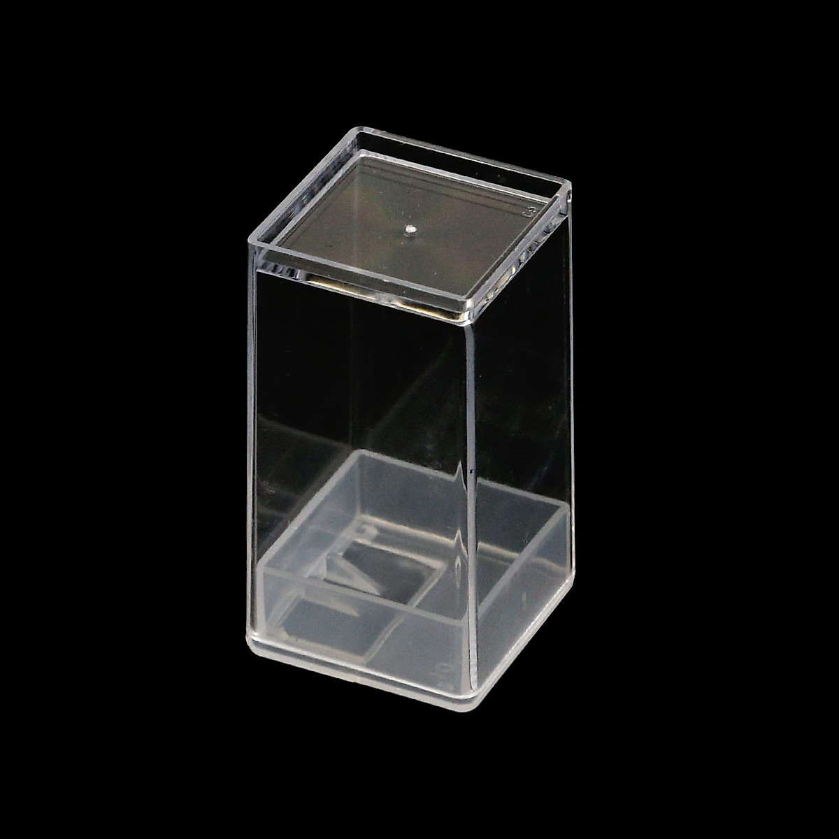 Tighall 20 Pack Diamond Embroidery Storage Jars Small Beads Storage Container Refills Clear Plastic Storage Box for DIY Stitch Tools Nail for Small Object (20Pcs, Square)