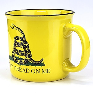 AK Ready Gadsden Flag DONT TREAD ON ME Ceramic Coffee Cup Mug Large 17 oz size Coffee, Latte, Tea, Water Patriotic