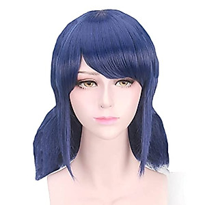 Dailyacc Wig for Girls Costume Dress Up Christmas Cosplay Blue Hair with Tails Gifts…