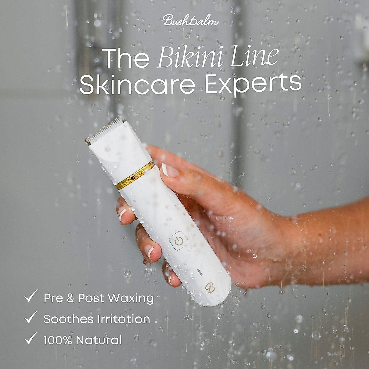 Bushbalm Bikini Trimmer - Electric Shaver Body Hair Razor for Women, Waterproof, Cordless Shaver for Sensitive Areas, Close Grooming for Bikini, Underarms, and Legs – Francesca Trimmer