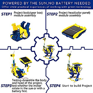 STEM Solar Project Toys 11-in-1, 231 Pieces Solar and Cell Powered 2 in 1, Educational DIY Assembly Kit Science Building Set Gifts for Kids Aged 8+