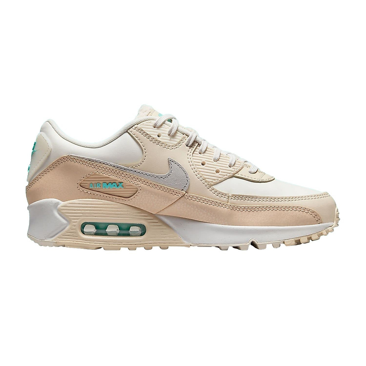 Nike Women's Air Max 90 Shoe, Phantom/Metallic Silver, 7