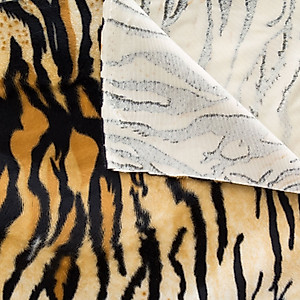 Velboa Wave Print Tiger 60 Inch Fabric by The Yard (F.E.®) (Siberian)