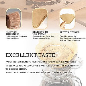 peaceleaf Cone Coffee Filters (Natural Unbleached, 300)