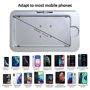 UV Sterilizing Box with Wireless Charger | UV Light Sanitizer Box | Fast Wireless Charging for Phone | Phone Accessories | Mobile Phone Sanitizer | Phone Screen Disinfecting (Brown)