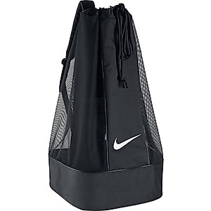 NIKE Club Team Swoosh Soccer Ball Bag - Black/Black/White, 86 x 47 x 47 cm, 164 l