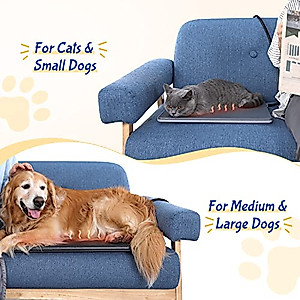 Pecute Outdoor Pet Heating Pad, Waterproof ABS Hard Shell, Constant Temperature Heating, High Temperature Protection, Anti-Electric Shock, Heated Pet Mat with Chew Resistant Cord and Washable Cover