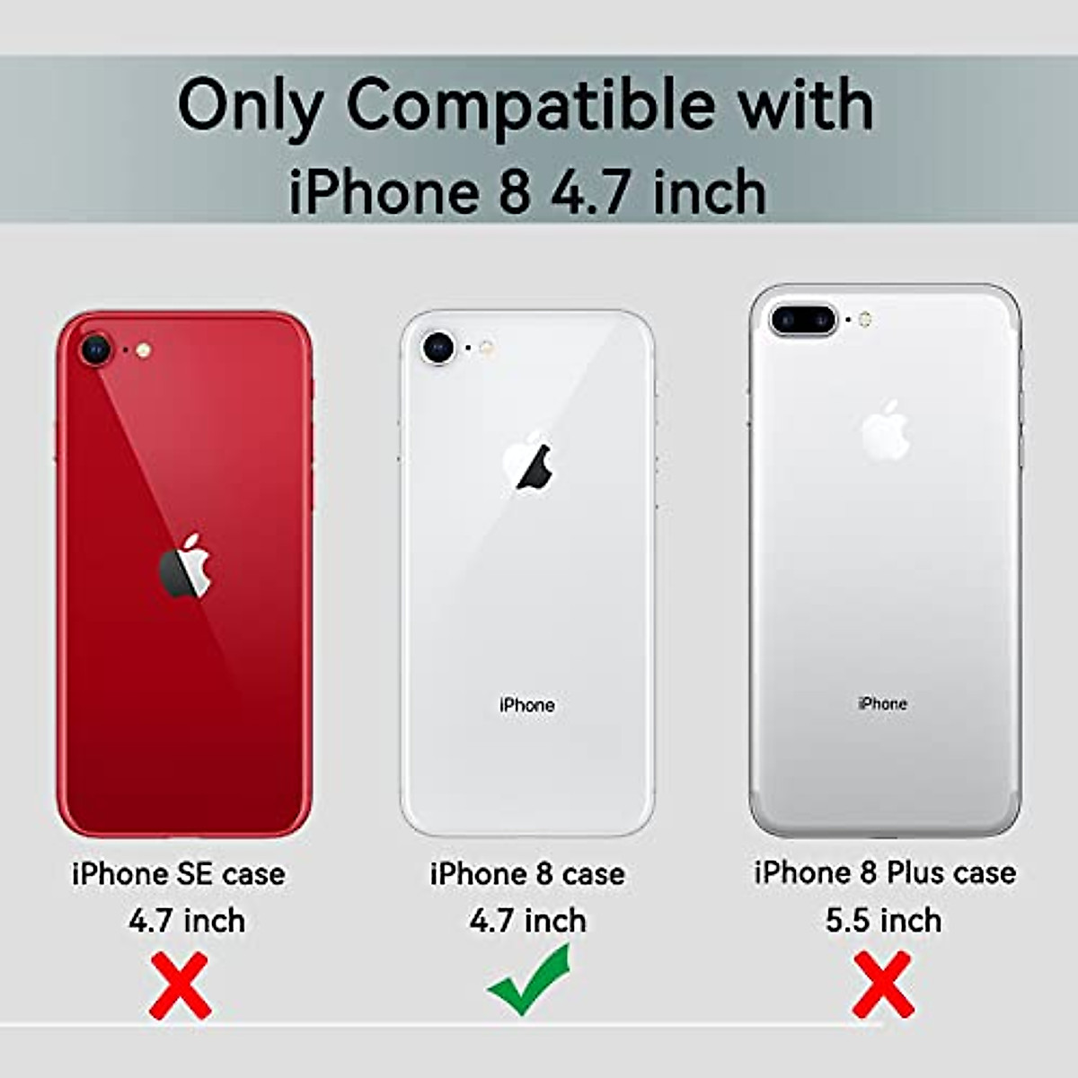 COOLQO Compatible for iPhone 8 /iPhone 7 /iPhone 6S/6 Case, with [2 x Tempered Glass Screen Protector] Clear 360 Full Body Coverage Hard PC+Soft Silicone TPU 3in1 Shockproof Phone Protective Cover