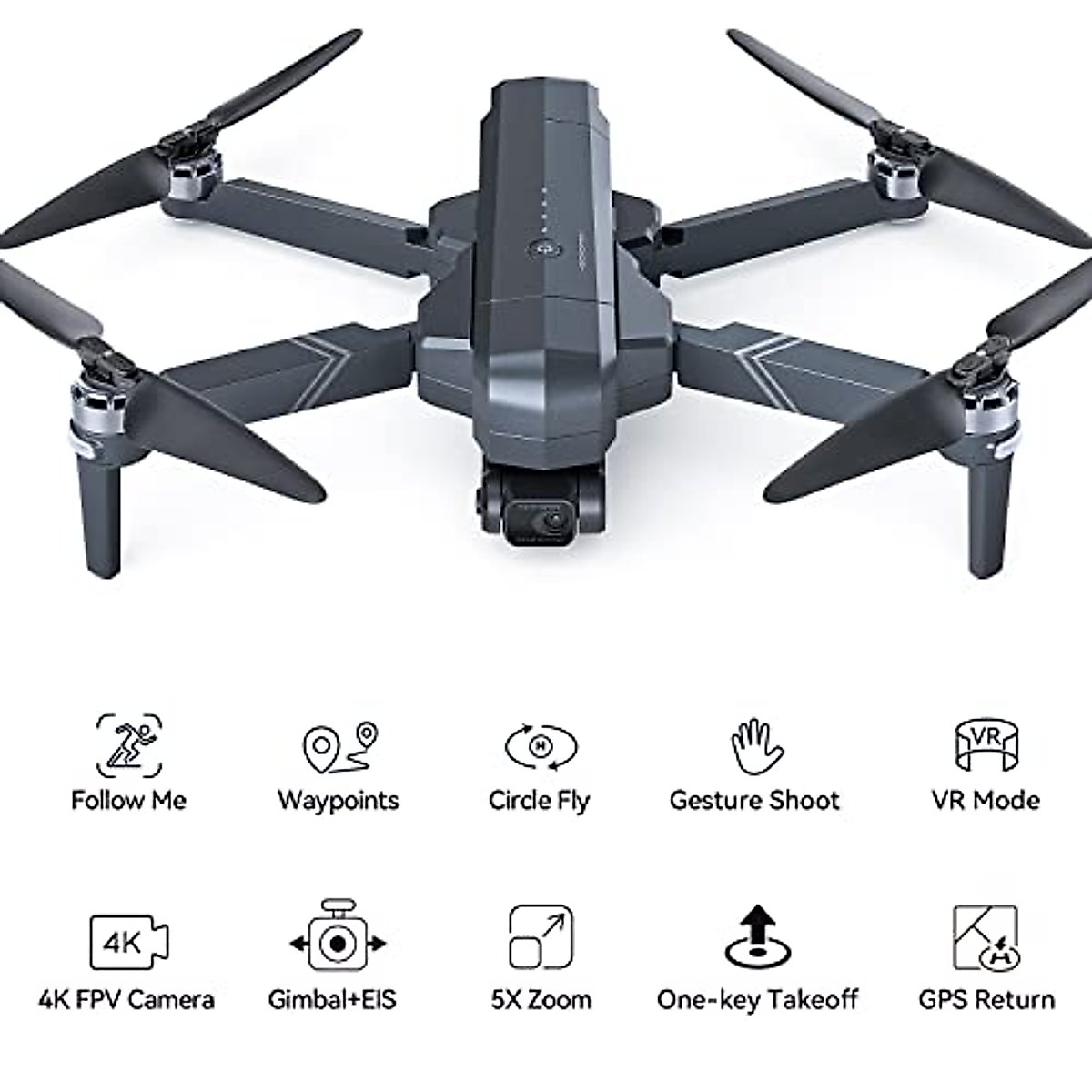 Ruko F11GIM2 Drone with Camera for Adults 4K, 3-Axis Gimbal+EIS, 9800ft Long Range, 84 Min Flight Time, 3 Batteries, GPS Auto Return Home, Follow Me, Waypoint, Point of Interest