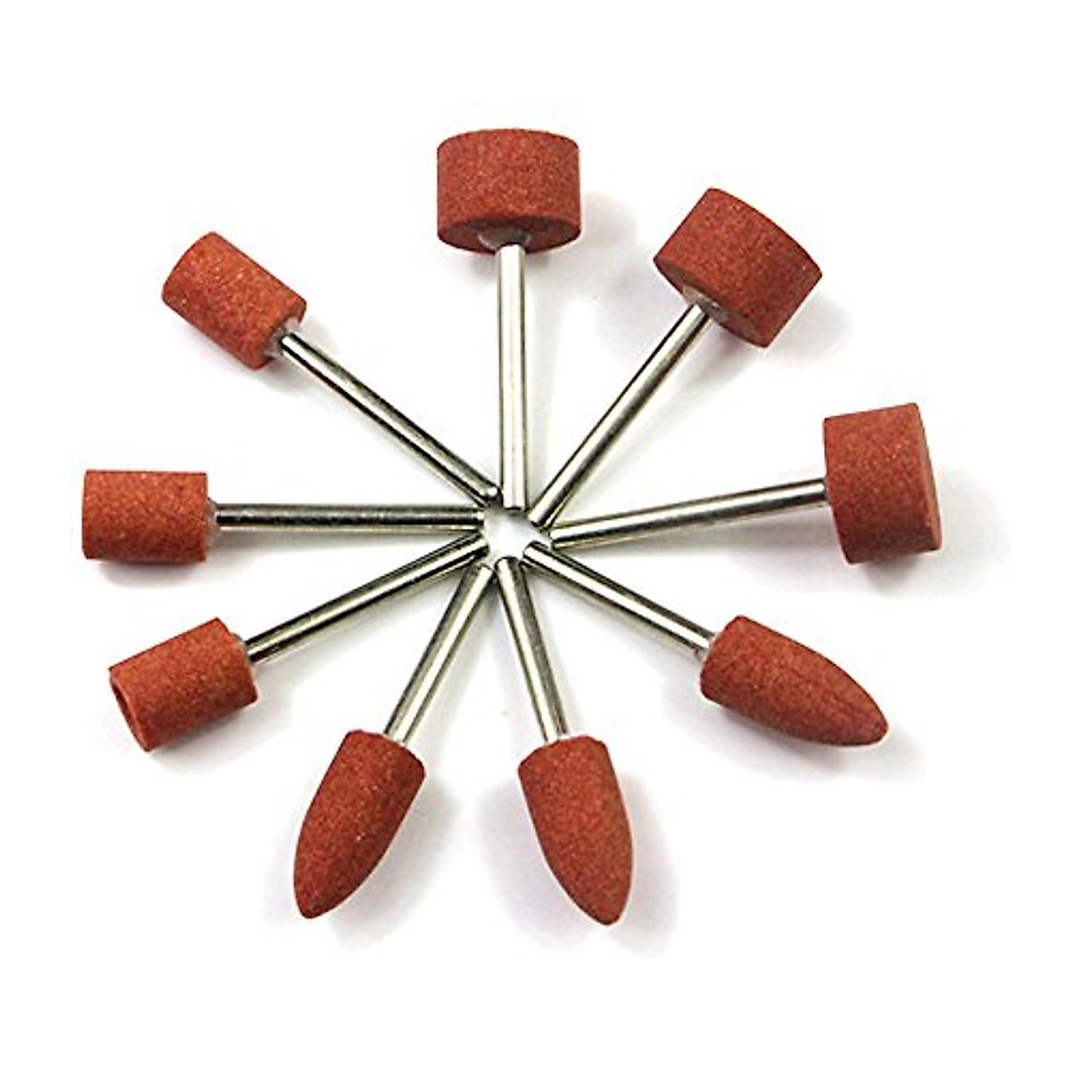 Carving Expert 9pcs Abrasive Mounted Stone For Dremel Rotary Tools Grinding Stone Wheel Head Dremel Accessories 1/8 Inch Shank