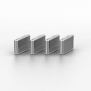 LINDY 40427 USB Type C Port Blocker Key, White - Pack of 4