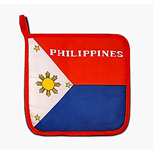 Philippines Flag Kitchen & BBQ Set w/ Apron, Oven-mitt & Pot-holder