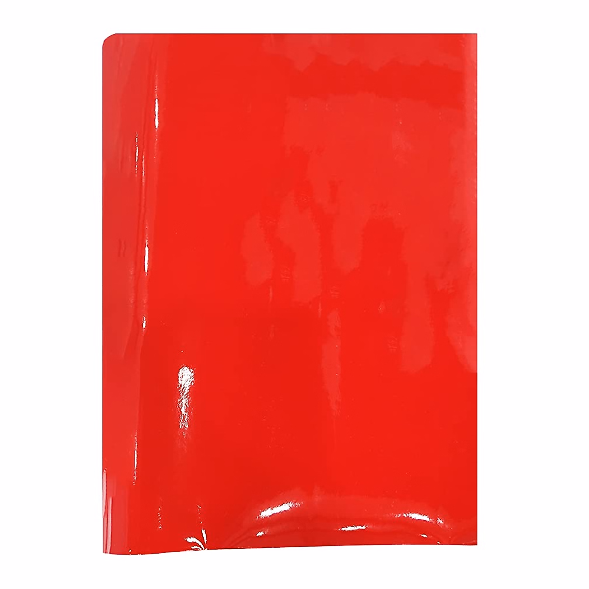 Glossy Mirrored Faux Leather Roll 11.8"x53"(30xmx135cm) Solid Color Shiny Vinyl for DIY Bows Earrings Crafts (Red)