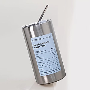 20OZ insulation and cooling ice cream cup, simple office portable car straw water cup, vacuum double-layer coffee cup, 304 stainless steel cold and hot drink travel cup (Silvery)