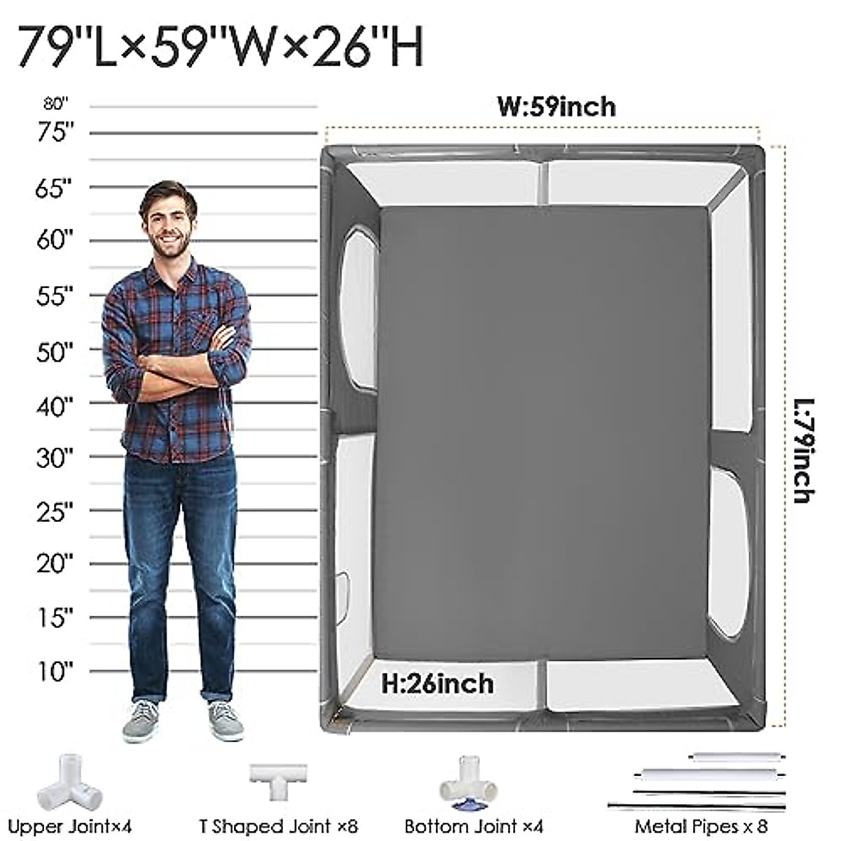 Big Play Pens for Babies and Toddlers 79x59 Inches Extra Large Playpens, Playyard for Babies and Toddlers Indoor Large Baby Playpens with Anti-Slip Base, Thickened Sponge Safety Large Playard for Baby