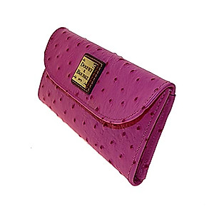 Dooney & Bourke Ostrich Continental Clutch Hot Pink