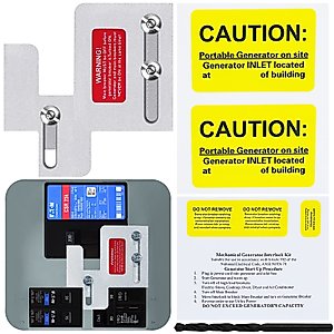 Generator Interlock Kit Compatible with Eaton Cutler Hammer BR SERIES 150 and 200 amp Panels, Generator Horizontal Electrical Interlock Kit, 1 1/4-1 7/16 inches Spacing Between Main and Branch Breaker