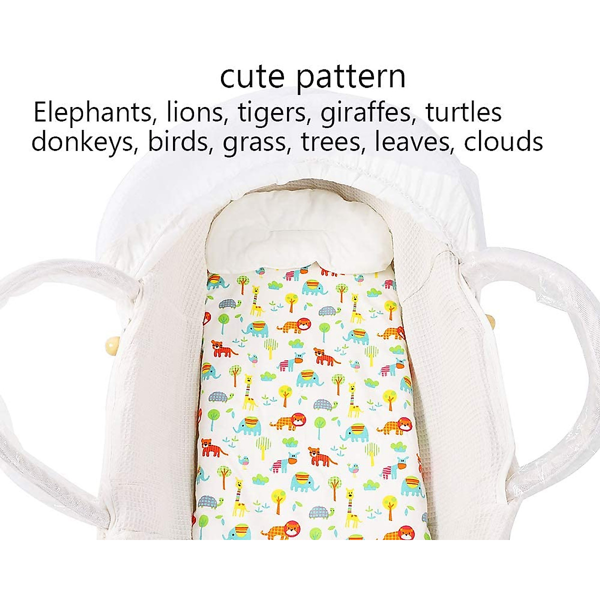 100% Jersey Cotton Bassinet Sheet Set 4 Pack(2 Waterproof Bassinet Sheet and 2 Bassinet Sheet)