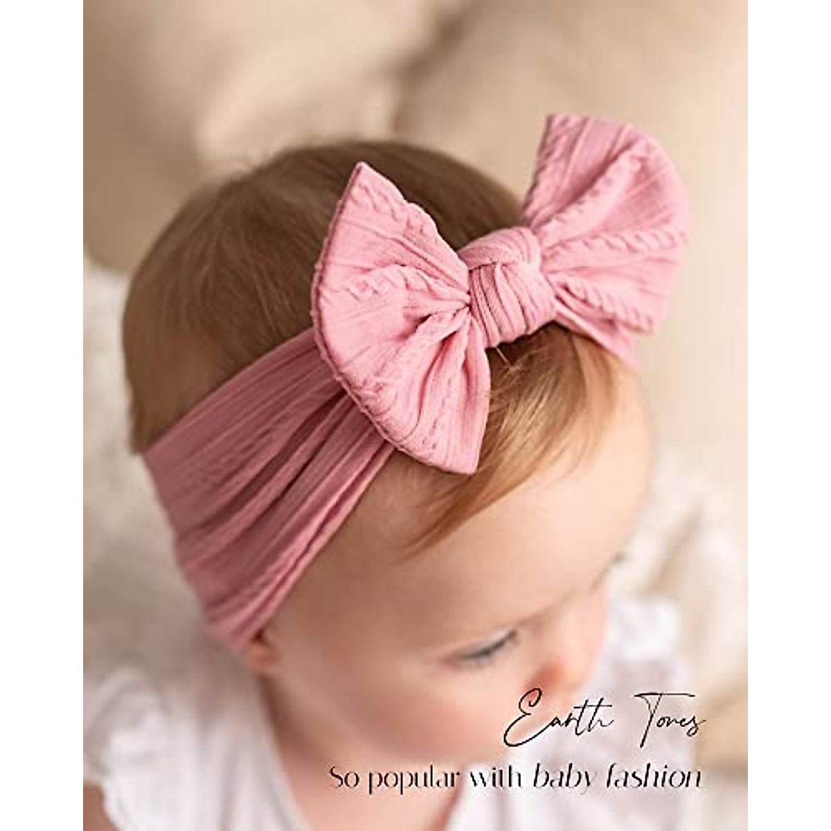 jollybows 18pcs Baby Nylon Headbands Hair Bow Elastics Hairbands Hair Accessories for Baby Girls Newborn Infant Toddlers Kids