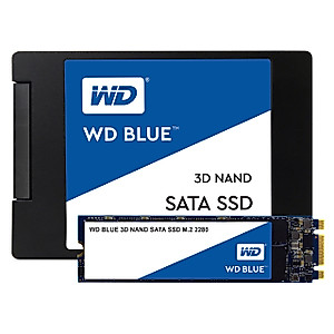 Western Digital 2TB WD Blue 3D NAND Internal PC SSD - SATA III 6 Gb/s, M.2 2280, Up to 560 MB/s - WDS200T2B0B