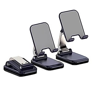 Fanlory Foldable Phone Stand for Desk - Adjustable Height Cell Phone Holder Portable Cellphone Cradle Desktop Dock Compatible with iPhone 13 Pro Max Mini, 12 11 XR X 8 7 6 Plus SE, 4-8'' Smartphone