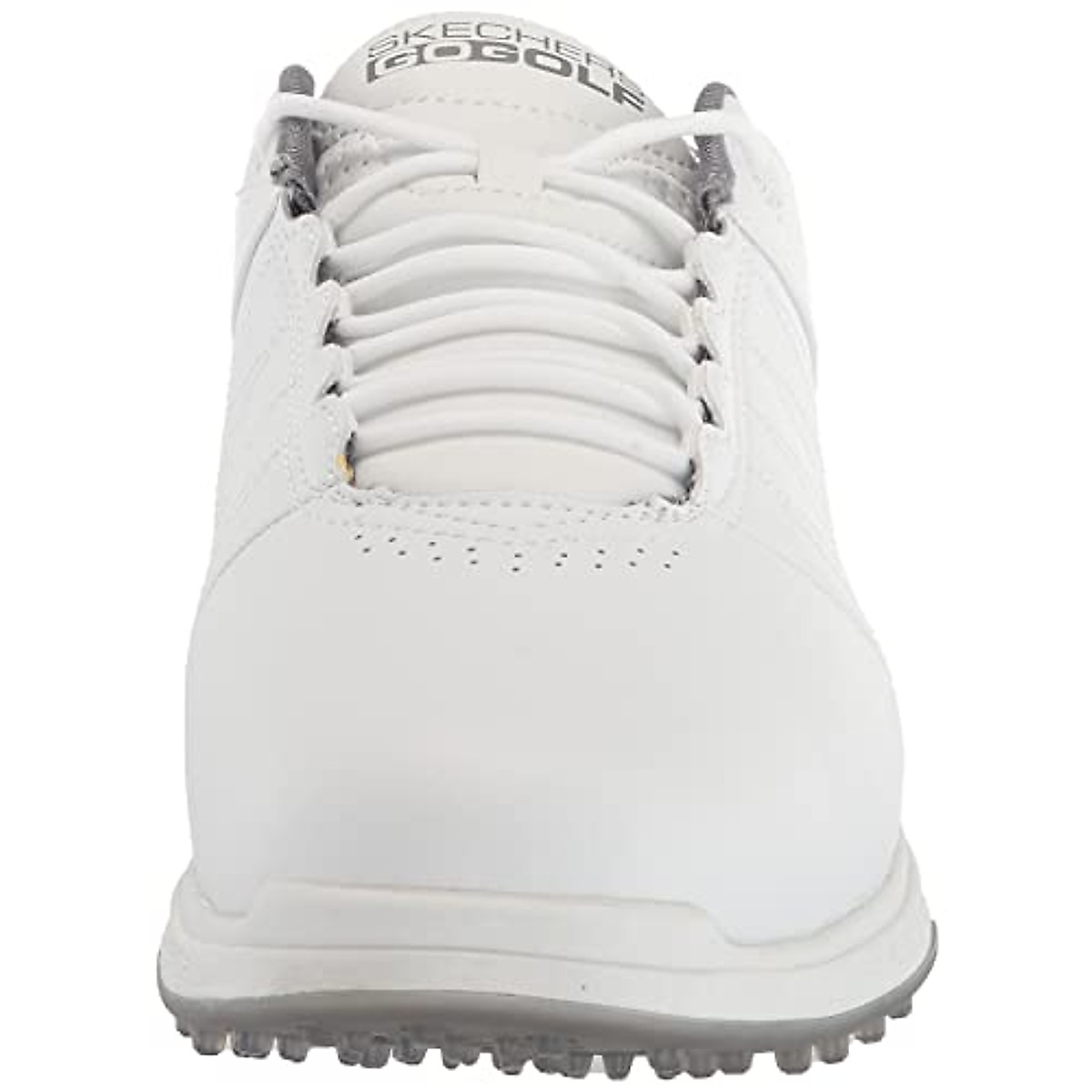 Skechers Men's Pivot Spikeless Golf Shoe, White/Gray, 10.5