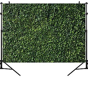 OUYIDA Green Leaves Photography Backdrops Grass Backdrop Wall Greenery Safari Party Decoration Photoshoot Newborn Baby Shower Backdrop Wedding Birthday Photo Background Studio Props Booth 7x5FT PCK41