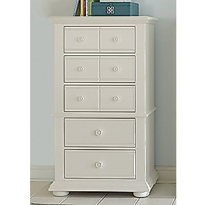 Liberty Furniture Industries Summer House I Lingerie Chest, 31" x 18" x 55", Oyster White