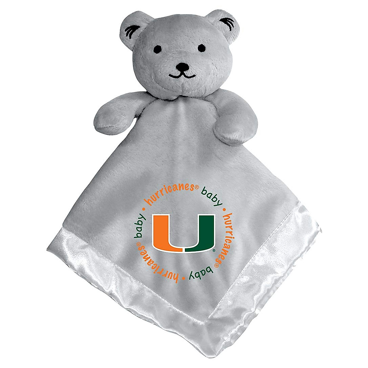Baby Fanatic Gray Security Bear - NCAA Miami Hurricanes - Officially Licensed Snuggle Buddy