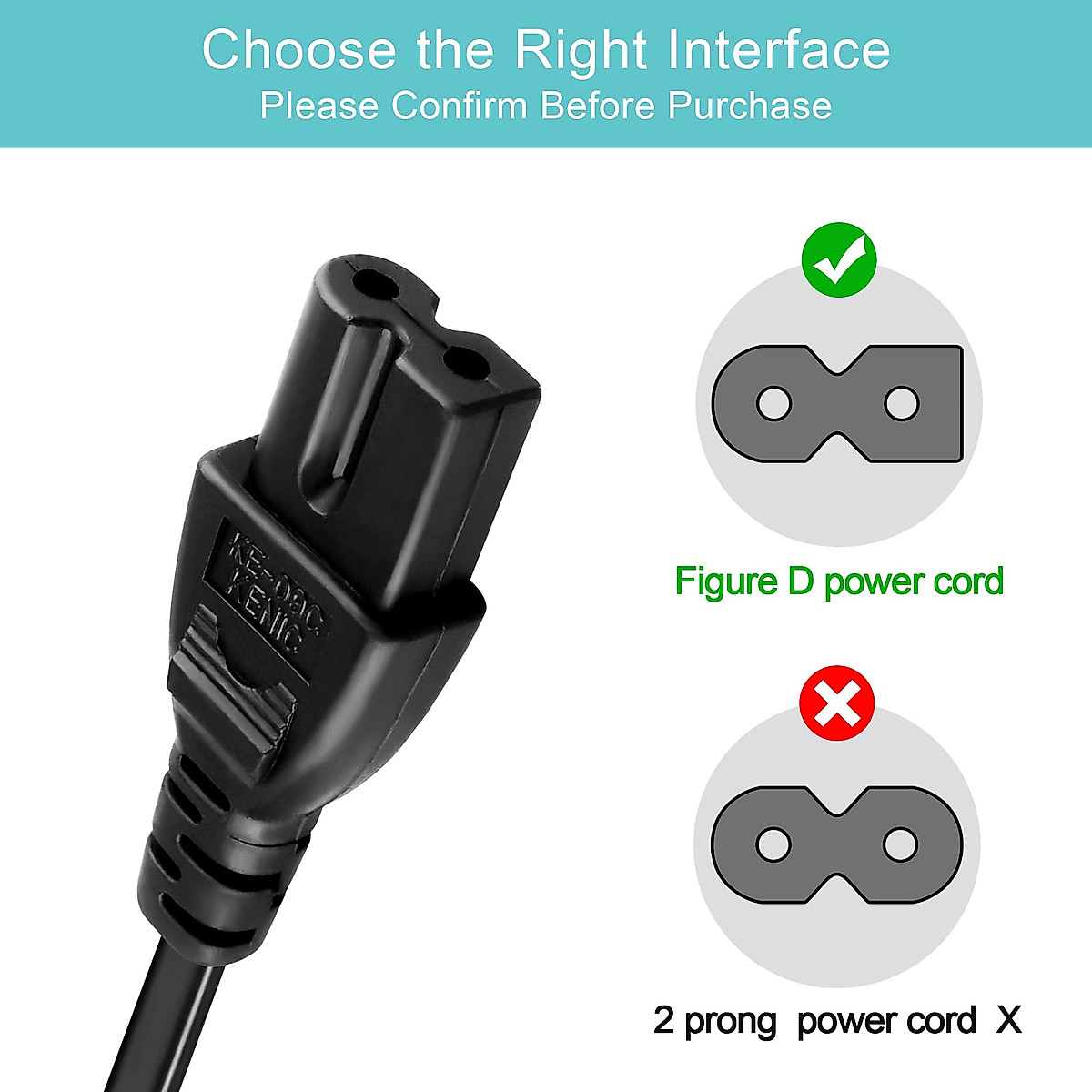 SLLEA 6ft AC Power Cord Cable Plug Compatible with Bose Acoustimass 3 6 9 10 15 25 Series IV Speaker System; Bose 3-2-1 321 GS Series II Powered Subwoofer