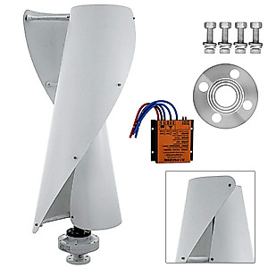 DNYSYSJ 400W Vertical Wind Power Turbine Generator 2 Ring Blades Wind Turbine with Charge Controller 12V DC