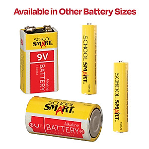 School Smart - 595624 Alkaline Batteries, 9V