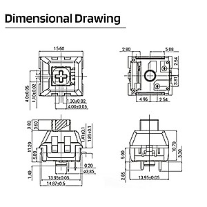 LTC Kailh x Box Switches White for Mechanical Gaming Keyboard DIY, 3pin Clicky RGB/SMD Waterproof MX Stem Switches with Switch Puller(30 Pcs, White)