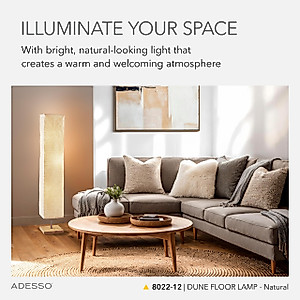 Adesso Home 8022-12 Transitional Three Light Floor Lamp from Dune Collection in Pwt, Nckl, B/S, Slvr. Finish, Beige